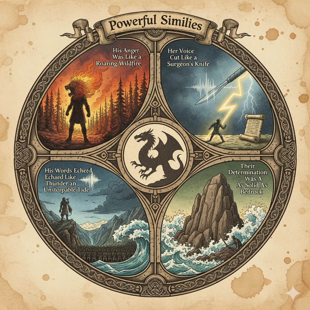 🌟 Strong and Bold Powerful Similes – 2025