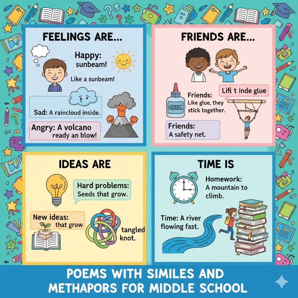 57+Poems with Similes and Metaphors for Middle School