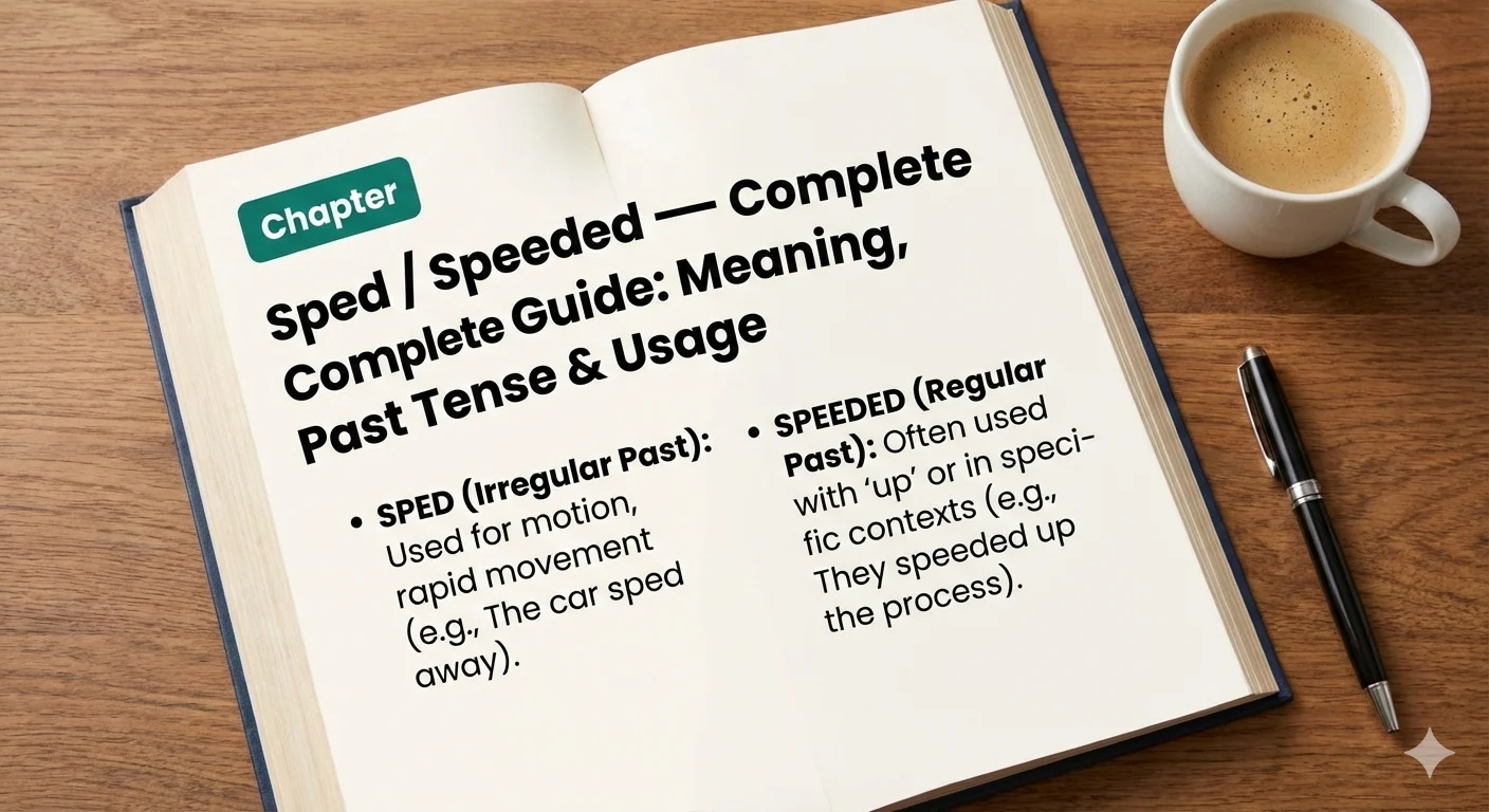 Sped or Speeded: The Secret Difference You Never Noticed